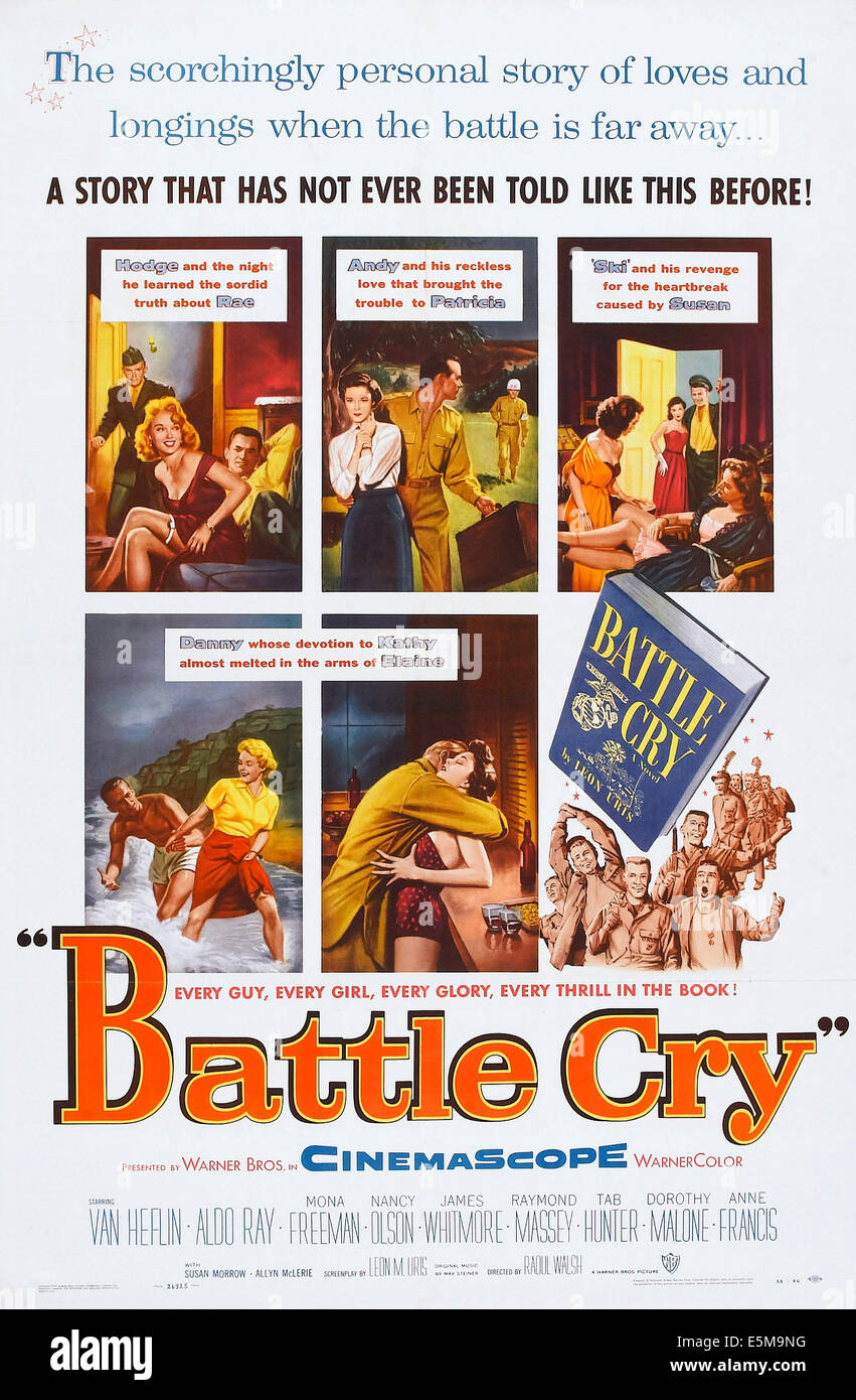 BATTLE CRY, US poster art, 1955 Stock Photo - Alamy