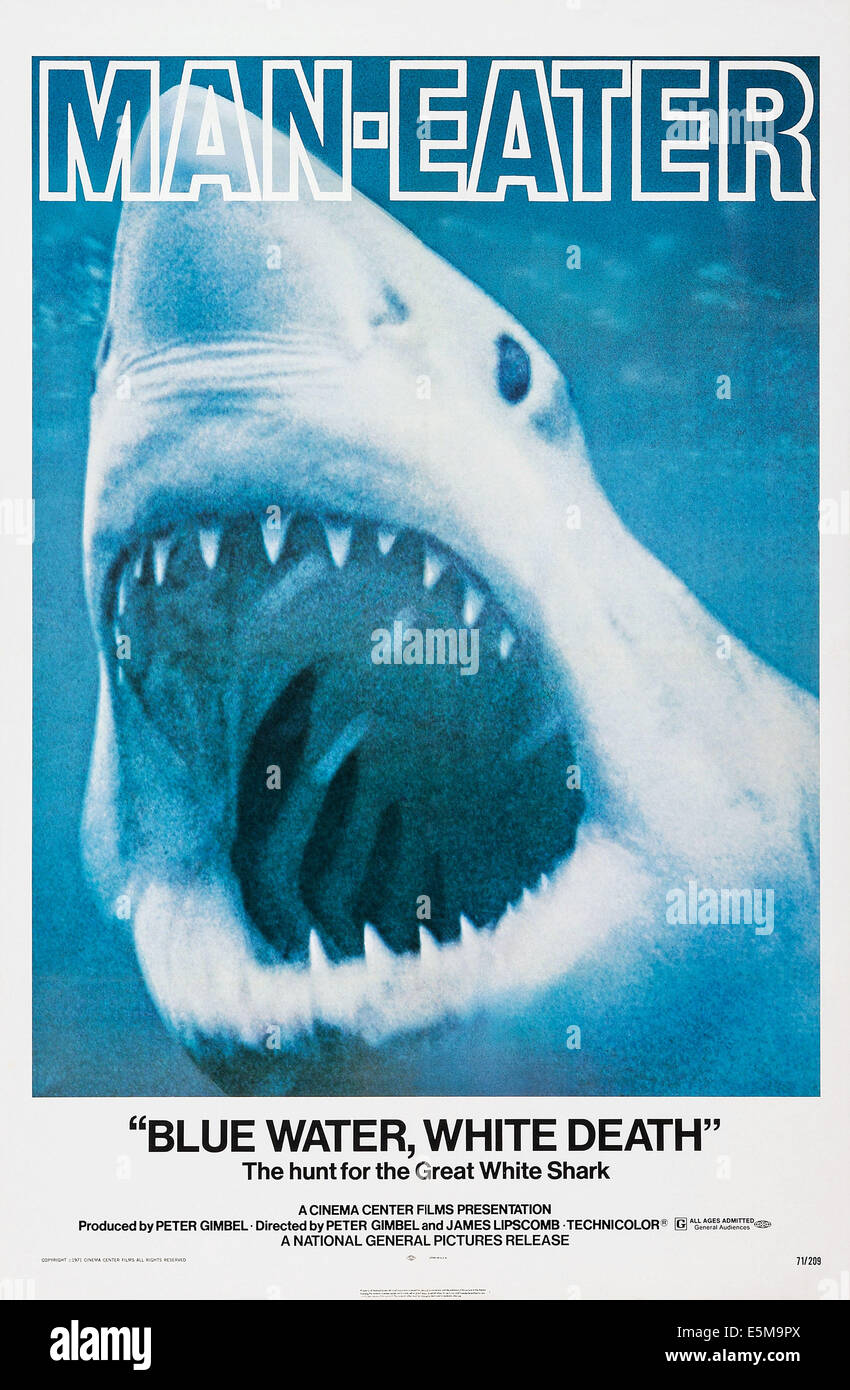 BLUE WATER, WHITE DEATH, poster art, 1971 Stock Photo - Alamy