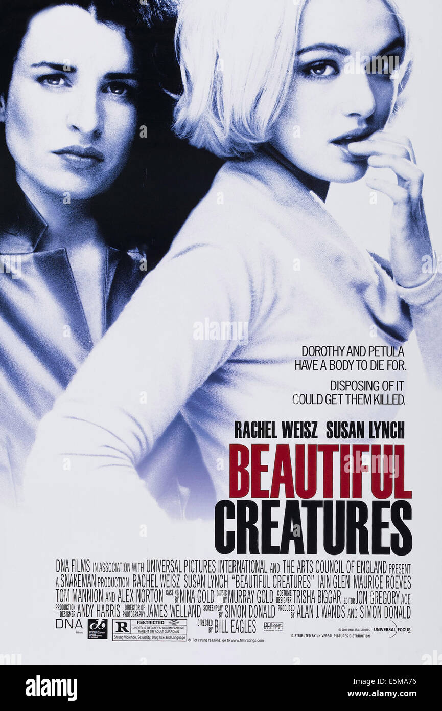 BEAUTIFUL CREATURES, l-r: Susan Lynch, Rachel Weisz on poster art, 2000 ...