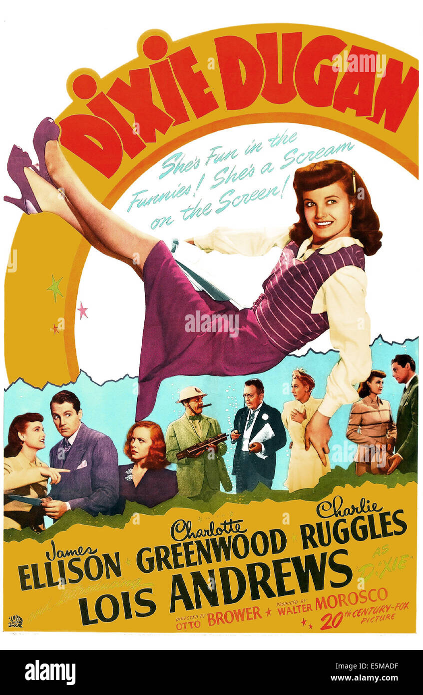 DIXIE DUGAN, US poster, Lois Andrews, 1943. TM & Copyright © 20th ...