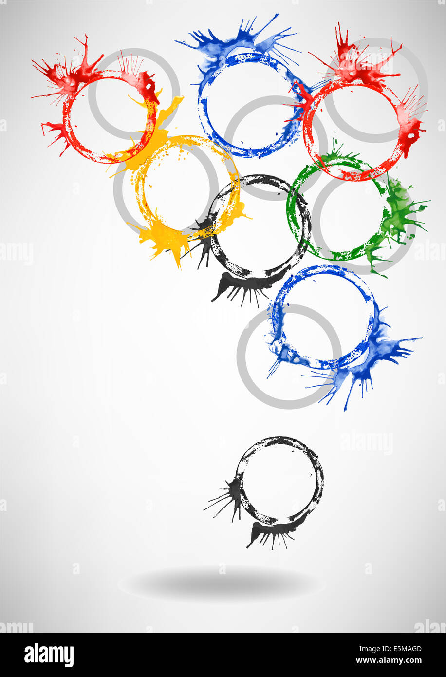 Abstract Gray Vertical Background With Watercolor Paint Splash Stamps ...