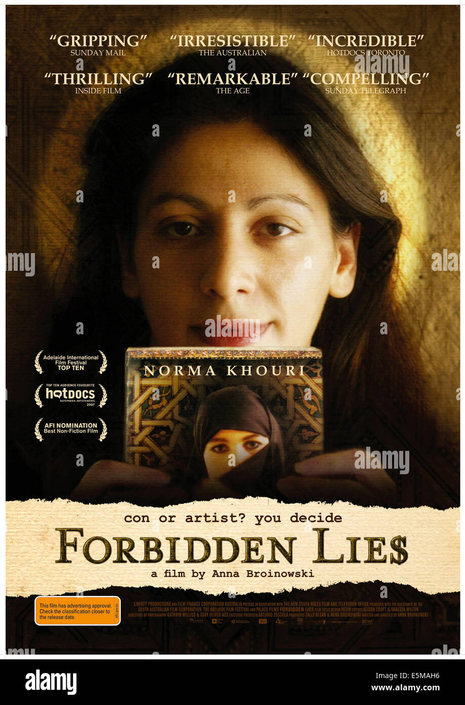FORBIDDEN LIE$, (aka FORBIDDEN LIES), author Norma Khouri, 2007. ©Australian Film Finance ...