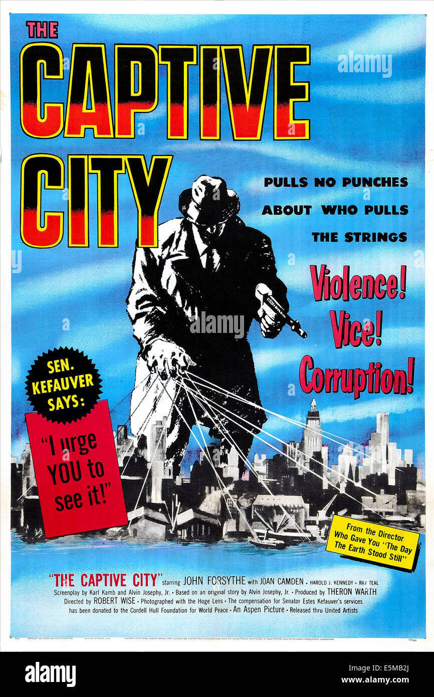 THE CAPTIVE CITY, US poster, 1952 Stock Photo - Alamy