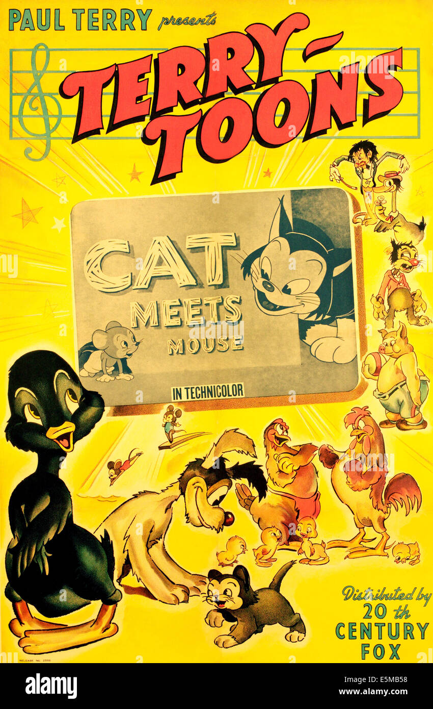 CAT MEETS MOUSE, poster art, 1942, TM and Copyright ©20th Century Fox ...