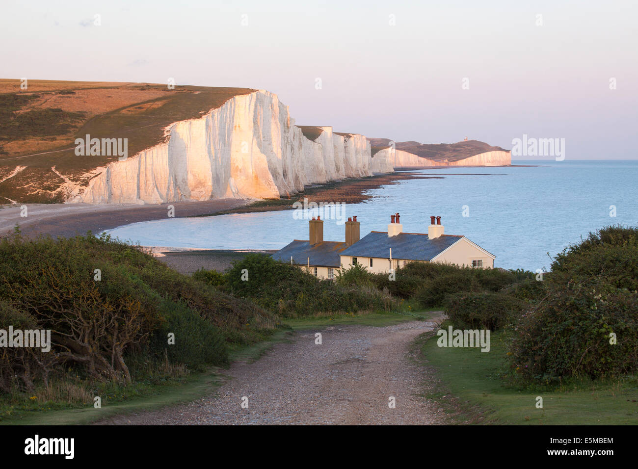 Seven sisters cliffs sussex sunset hi-res stock photography and images ...