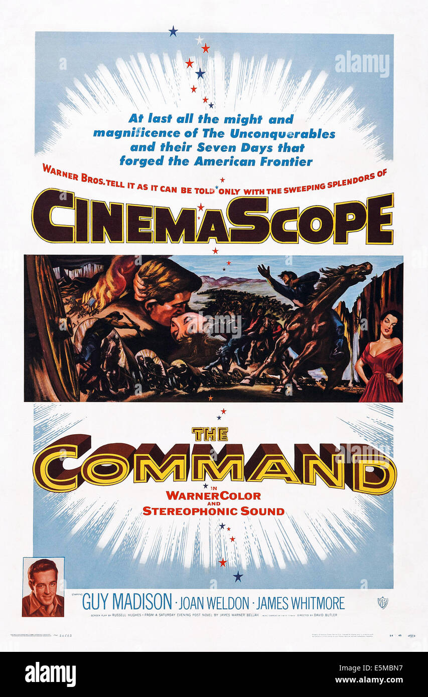 THE COMMAND, US poster, Guy Madison (bottom), 1954 Stock Photo - Alamy