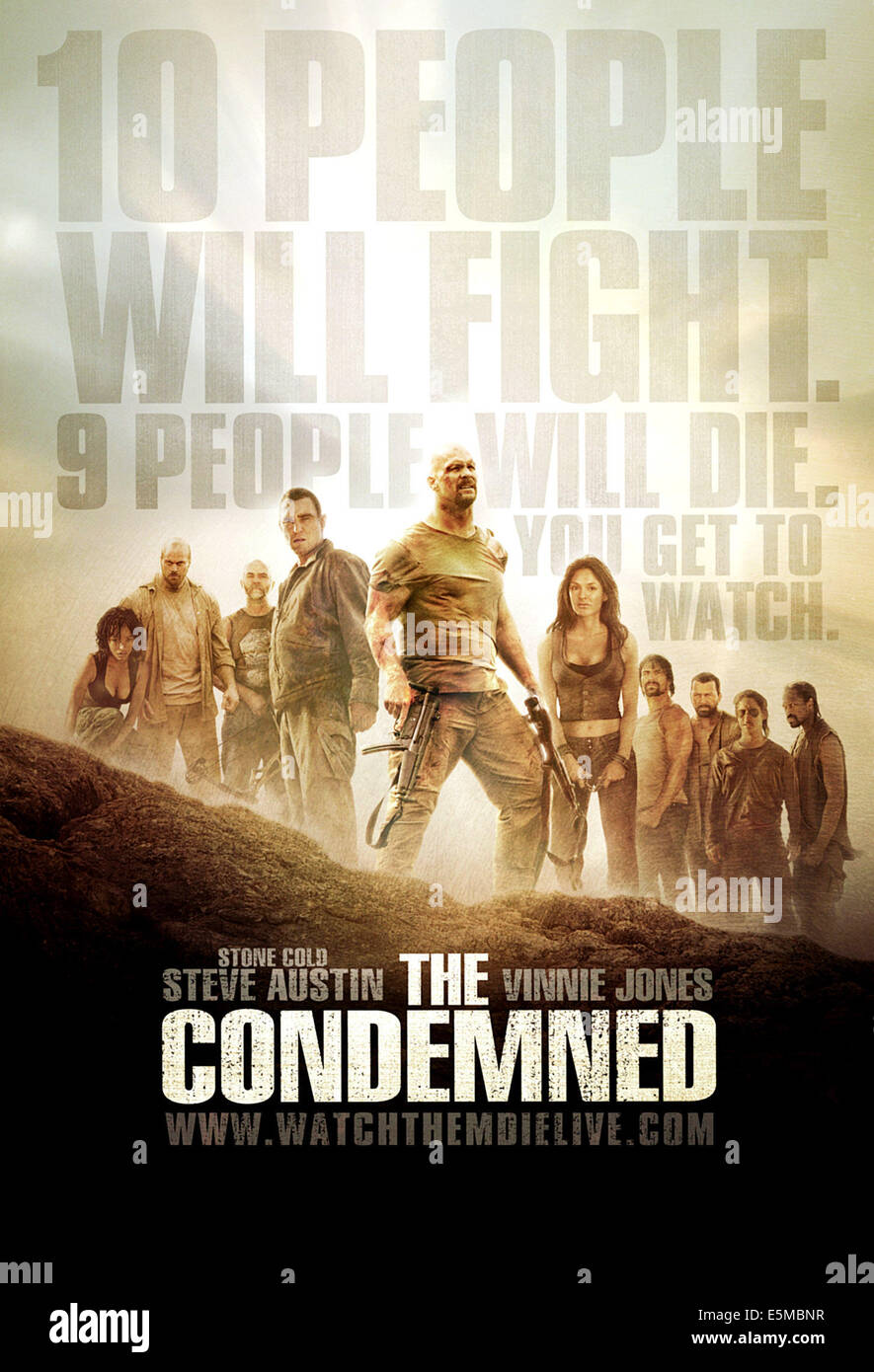 THE CONDEMNED, from left: Emelia Burns, Nathan Jones, Andy McPhee ...