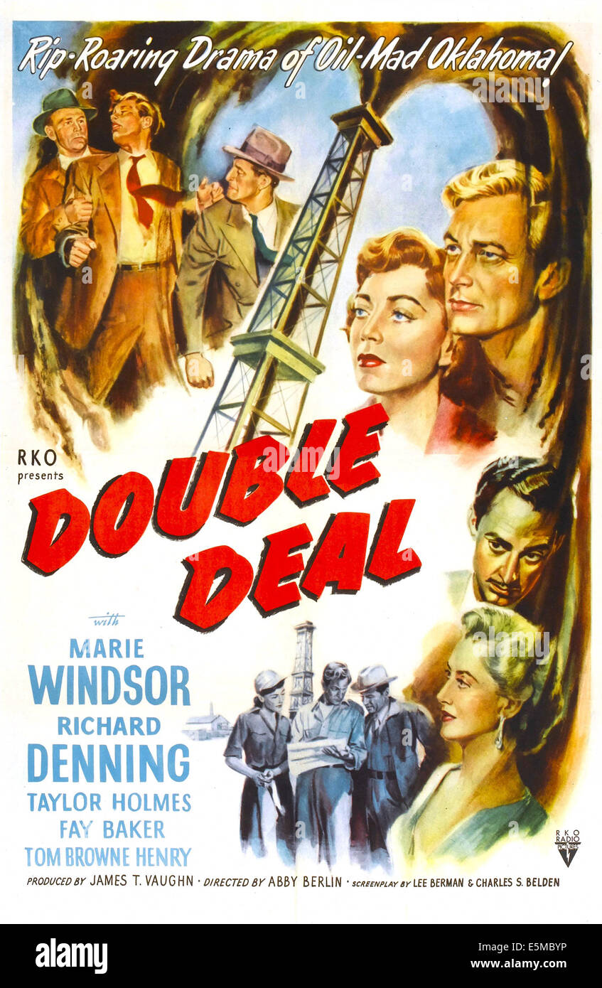 DOUBLE DEAL, US poster, middle right from left: Marie Windsor, Richard ...