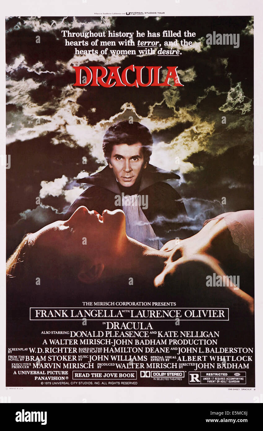 DRACULA, US poster art, Frank Langella, 1979. ©Universal/courtesy ...