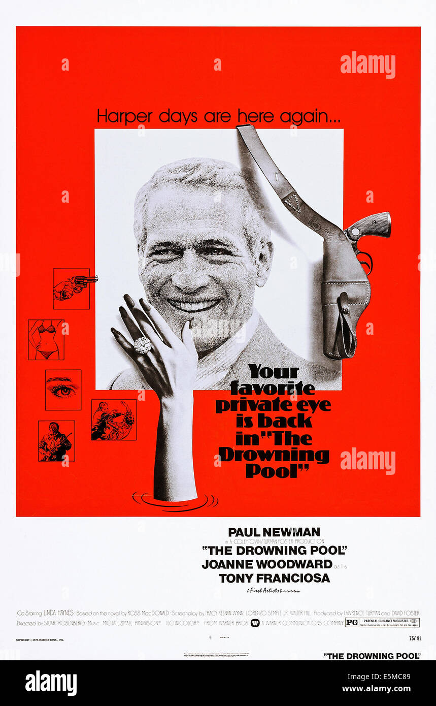 THE DROWNING POOL, US poster art, Paul Newman, 1975 Stock Photo - Alamy