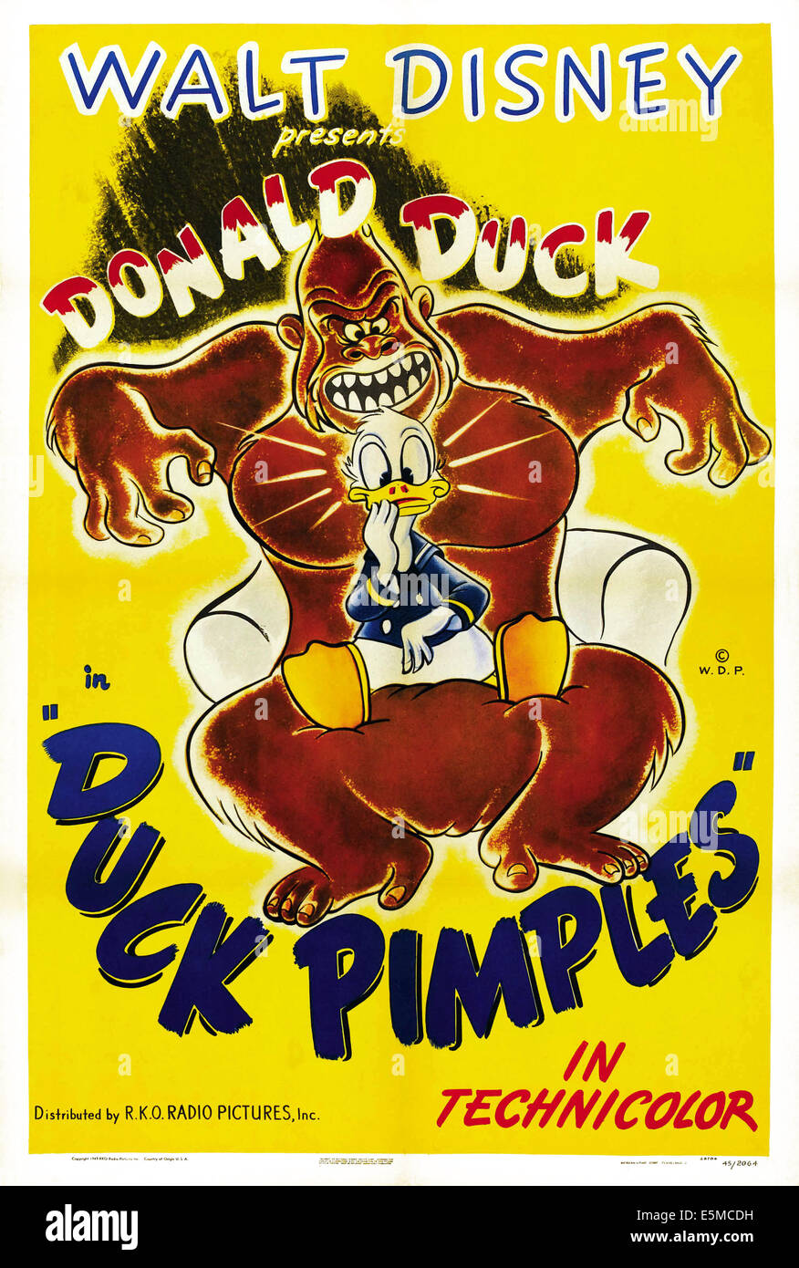 DUCK PIMPLES, US poster, Donald Duck, 1945 Stock Photo - Alamy