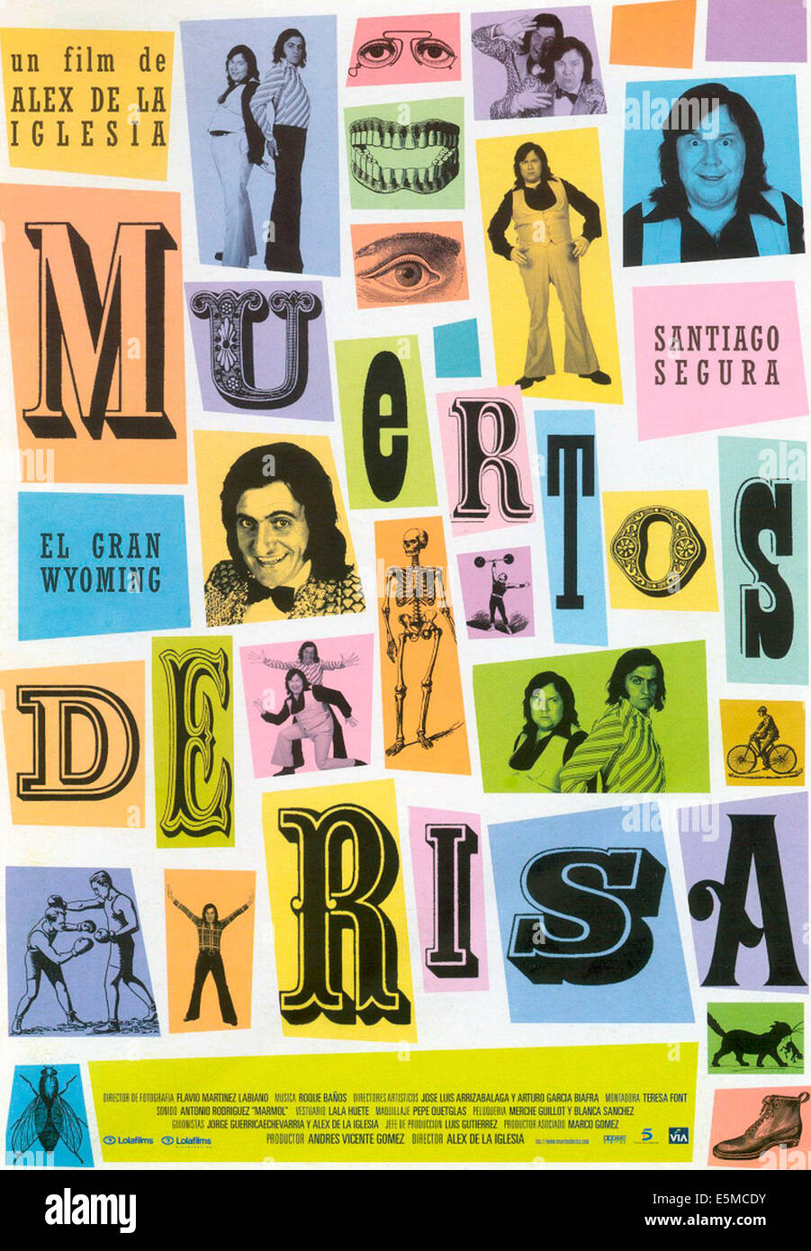 DYING OF LAUGHTER, (aka MUERTOS DE RISA), Santiago Segura (top right ...