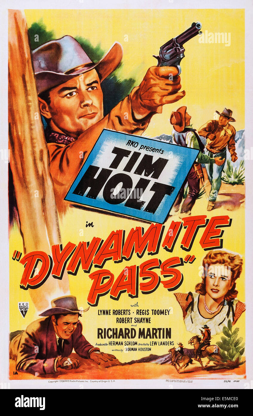 DYNAMITE PASS, top: Tim Holt, bottom l-r: Richard Martin, Lynne Roberts ...