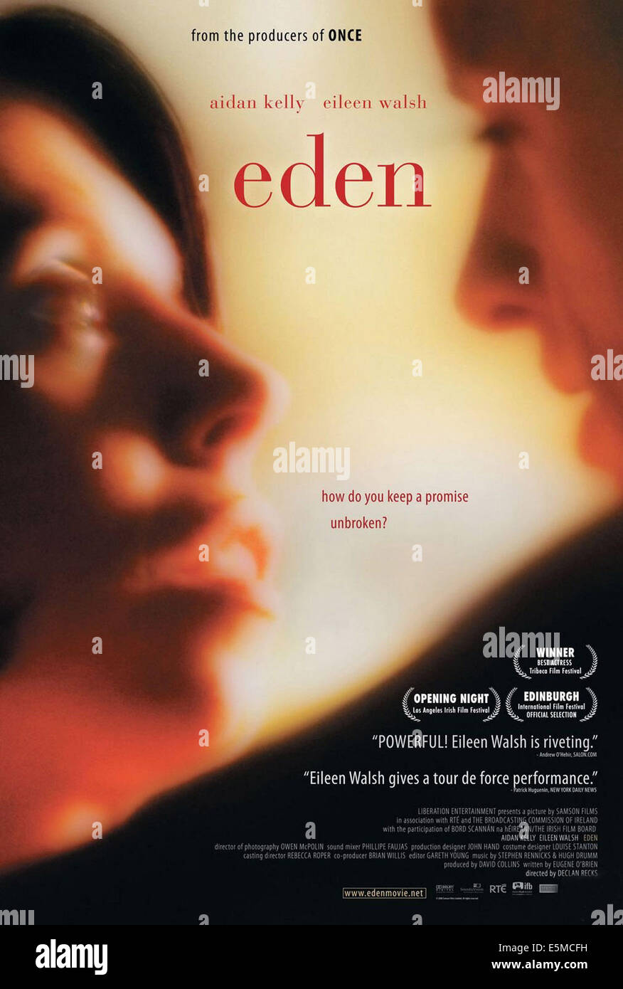 EDEN, poster art, from left: Eileen Walsh, Aidan Kelly, 2008 ...