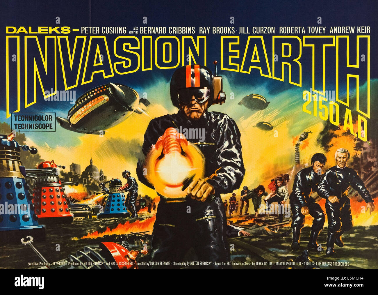 DALEKS' INVASION EARTH: 2150 A.D., British poster art, 1966 Stock Photo ...