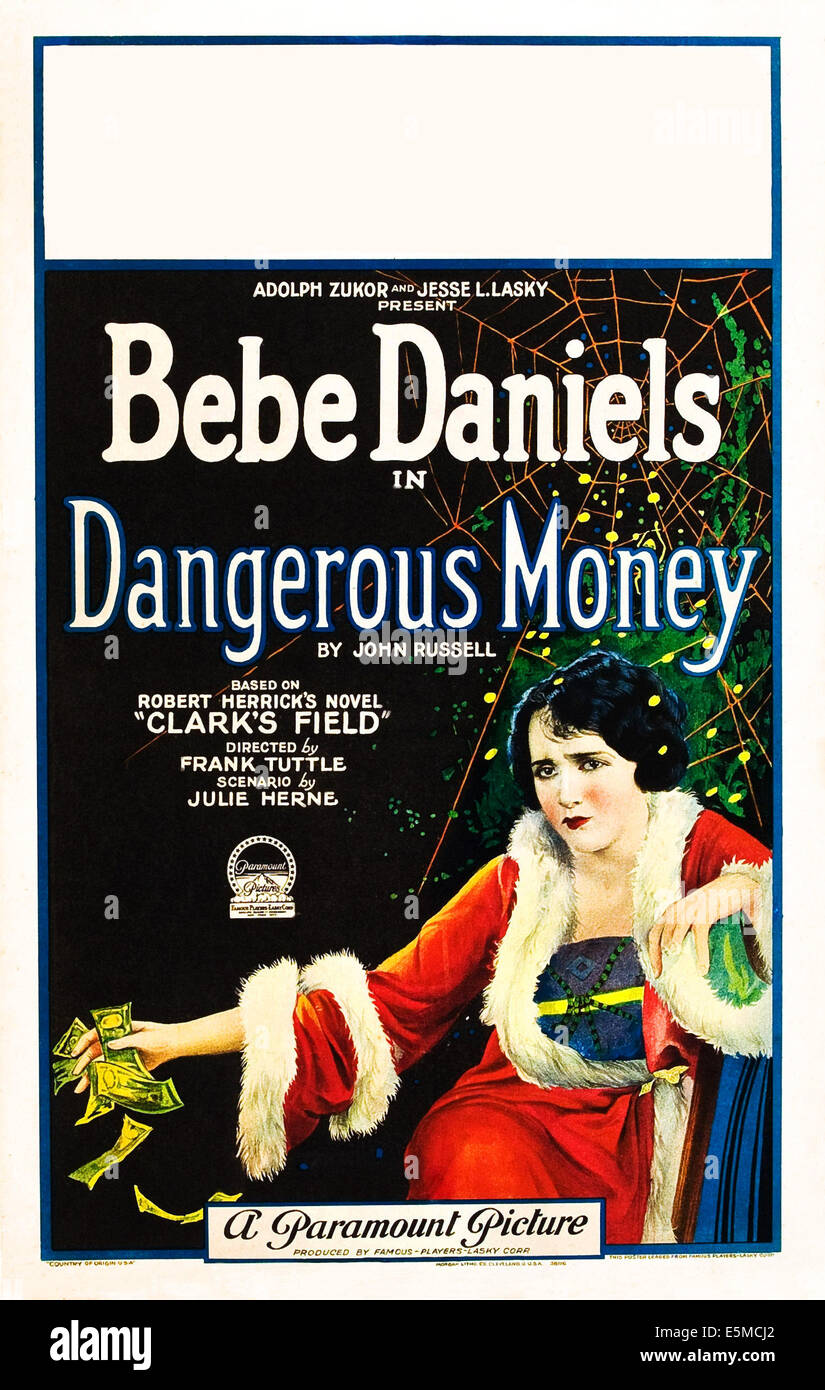 DANGEROUS MONEY, Bebe Daniels, 1924 Stock Photo - Alamy