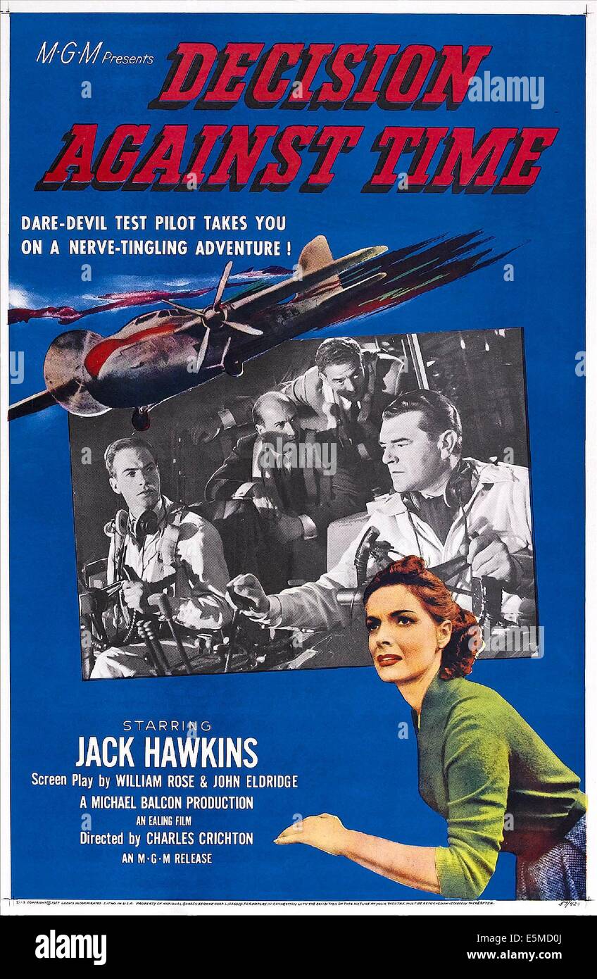 DECISION AGAINST TIME, (aka THE MAN IN THE SKY), US poster, insert ...