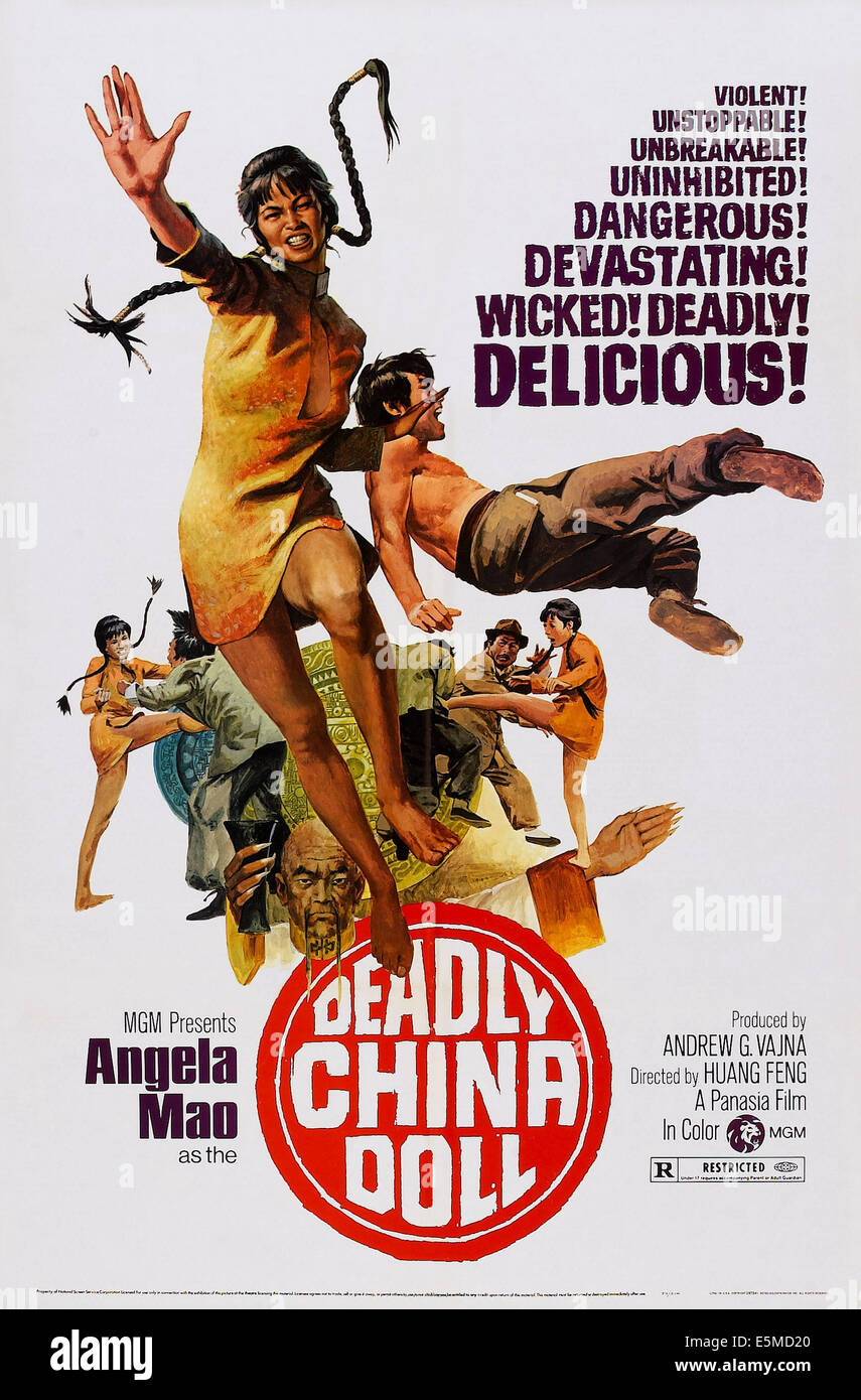 DEADLY CHINA DOLL, (aka HEI LU), US poster, Angela Mao, 1973 Stock ...