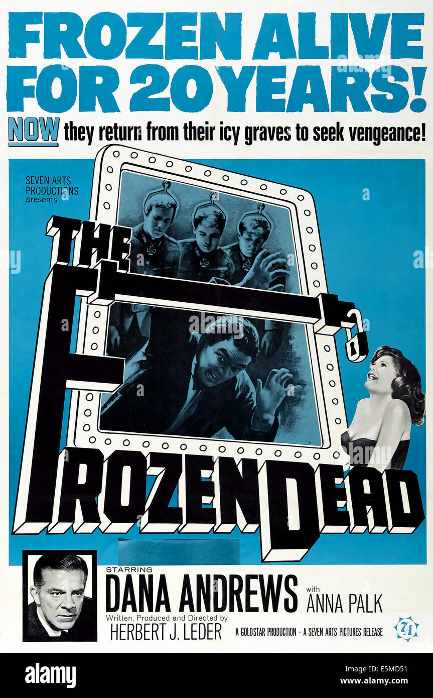 THE FROZEN DEAD, bottom left: Dana Andrews; lower right: Anna Palk; 1 ...