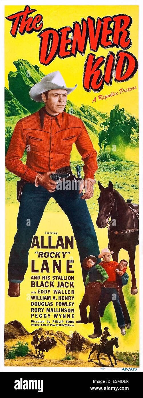 THE DENVER KID, US poster art, Allan Lane, (left), 1948 Stock Photo - Alamy