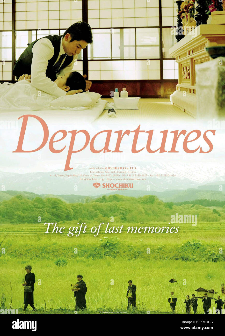 DEPARTURES, (aka OKURIBITO), top, from left: Masahiro Motoki, Ryoko ...