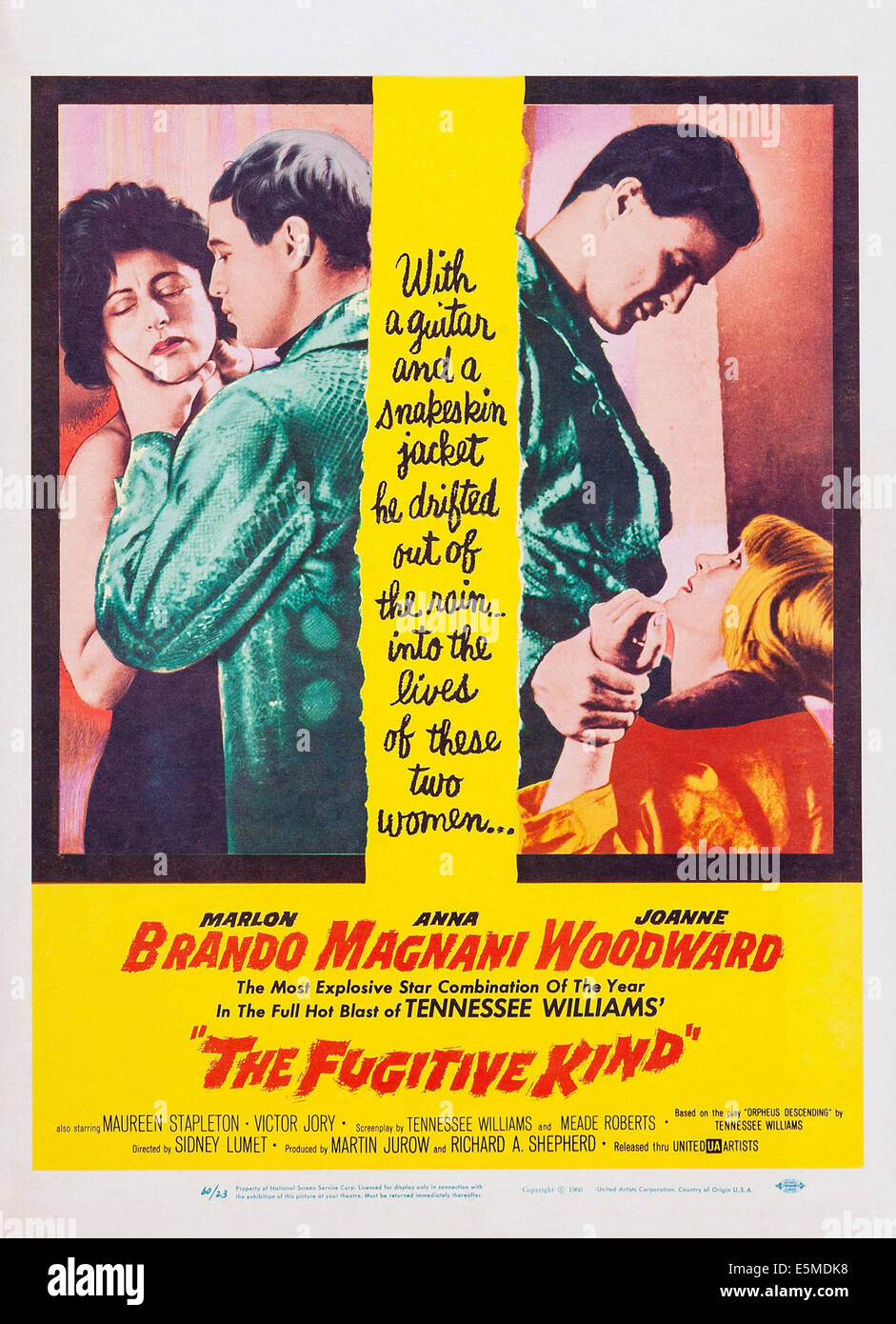 THE FUGITIVE KIND, US poster art, from left: Anna Magnani, Marlon ...