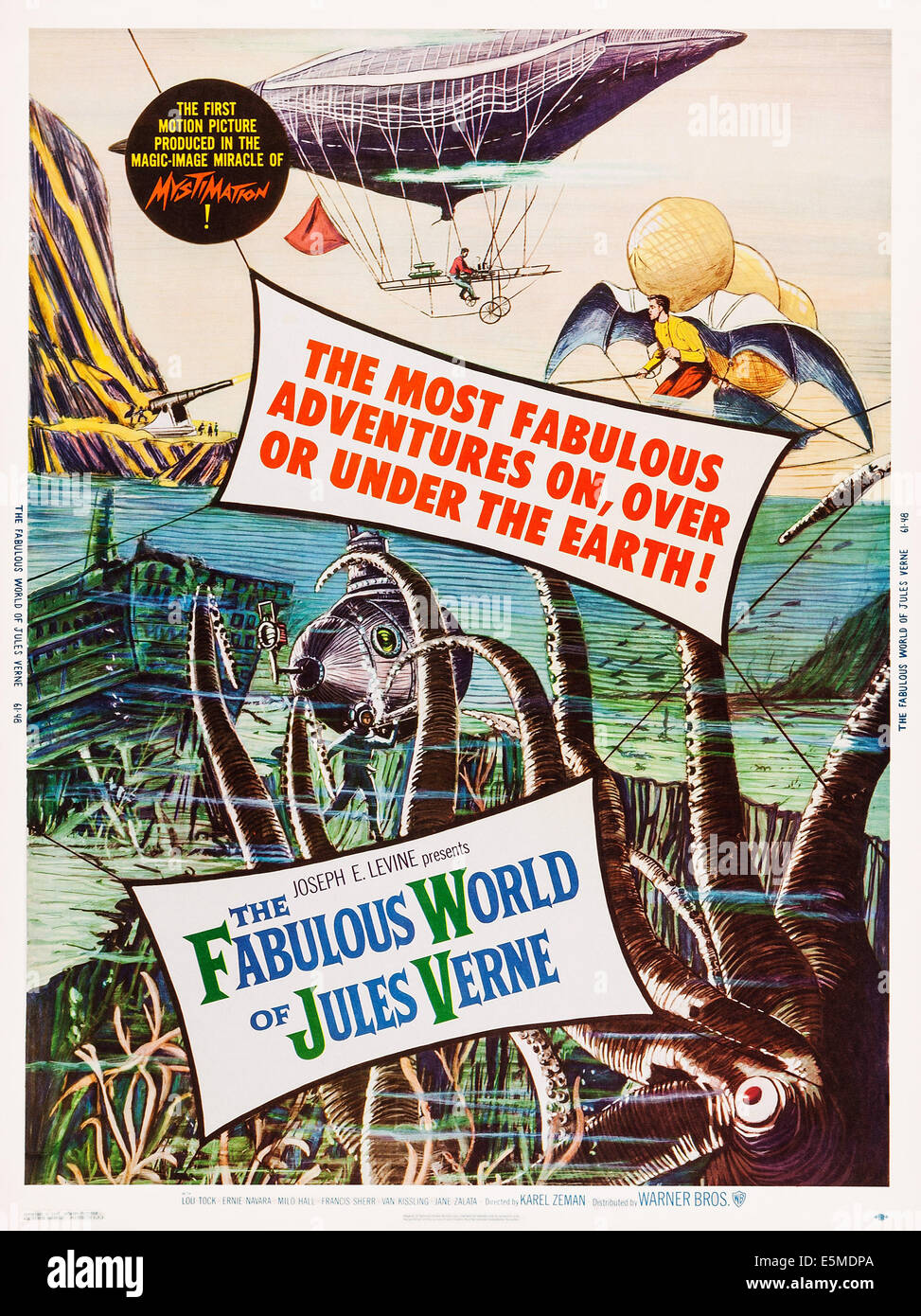 THE FABULOUS WORLD OF JULES VERNE, US poster art, 1958 Stock Photo - Alamy
