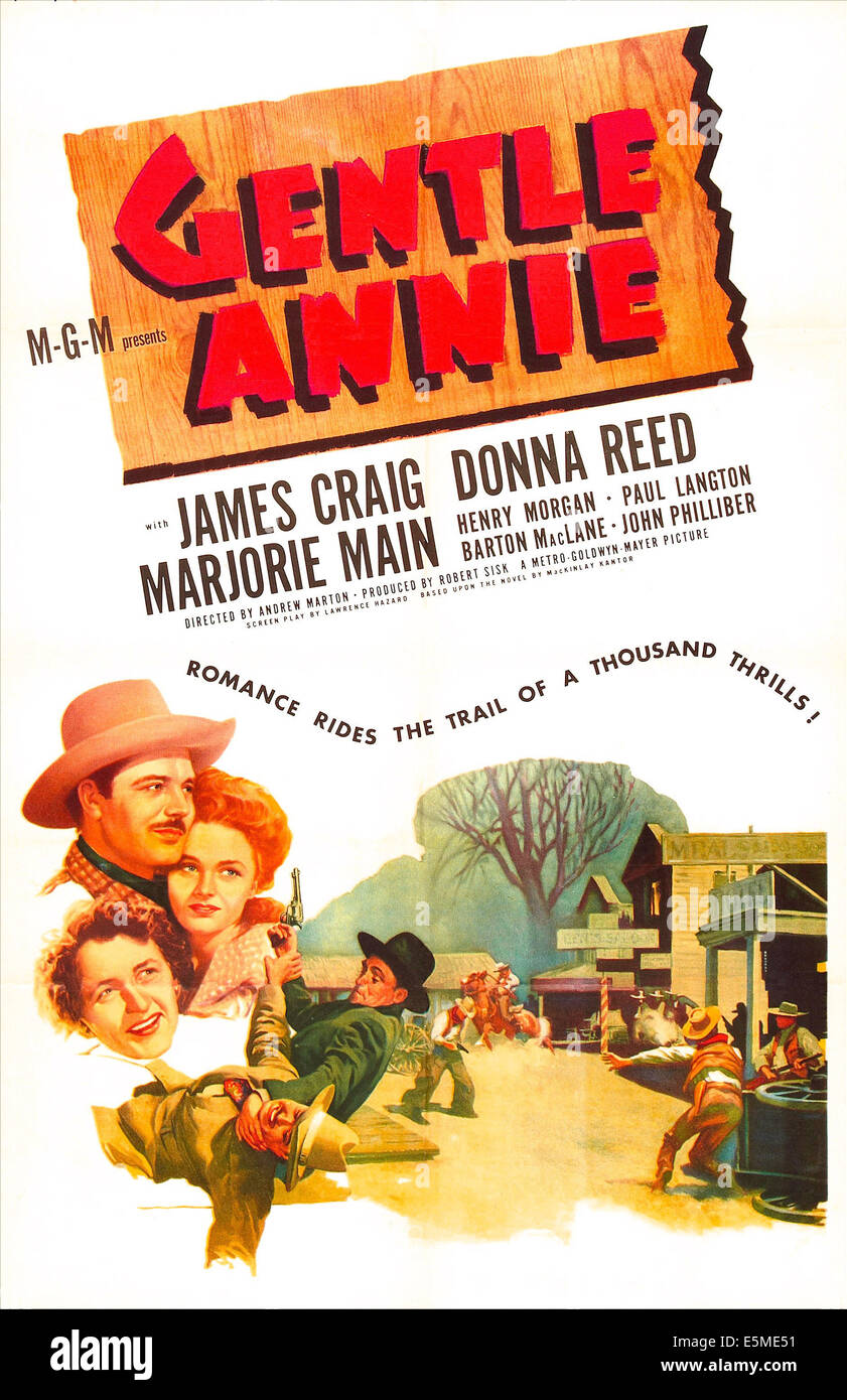 GENTLE ANNIE, US poster, middle left from top clockwise: James Craig ...