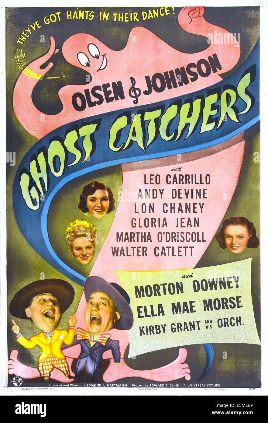 GHOST CATCHERS, US poster, bottom left from left: Ole Olsen, Chic ...