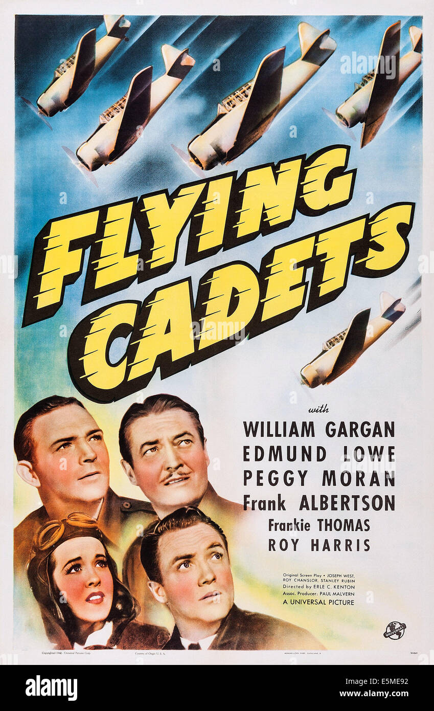 FLYING CADETS, clockwise from top left: William Gargan, Edmund Lowe ...