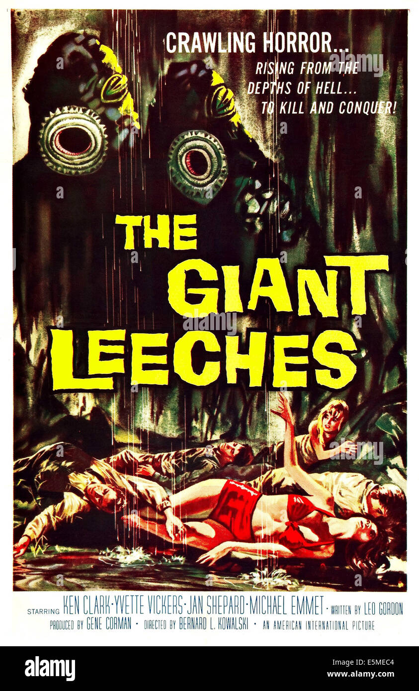 THE GIANT LEECHES, (aka ATTACK OF THE GIANT LEECHES), US poster, 1959 ...