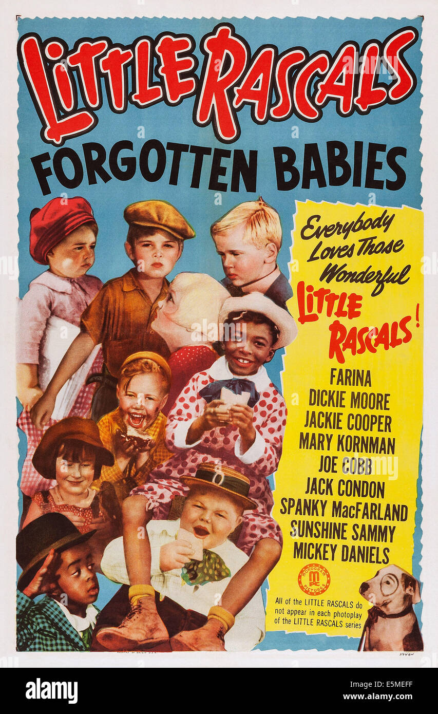 FORGOTTEN BABIES, US poster art, top, left to right: Spanky MacFarland ...