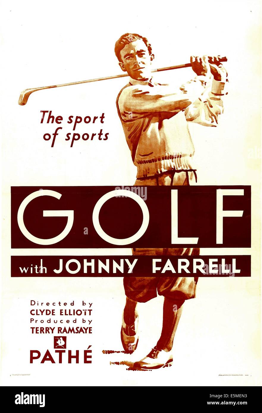 GOLF, Johnny Farrell, 1930 Stock Photo - Alamy