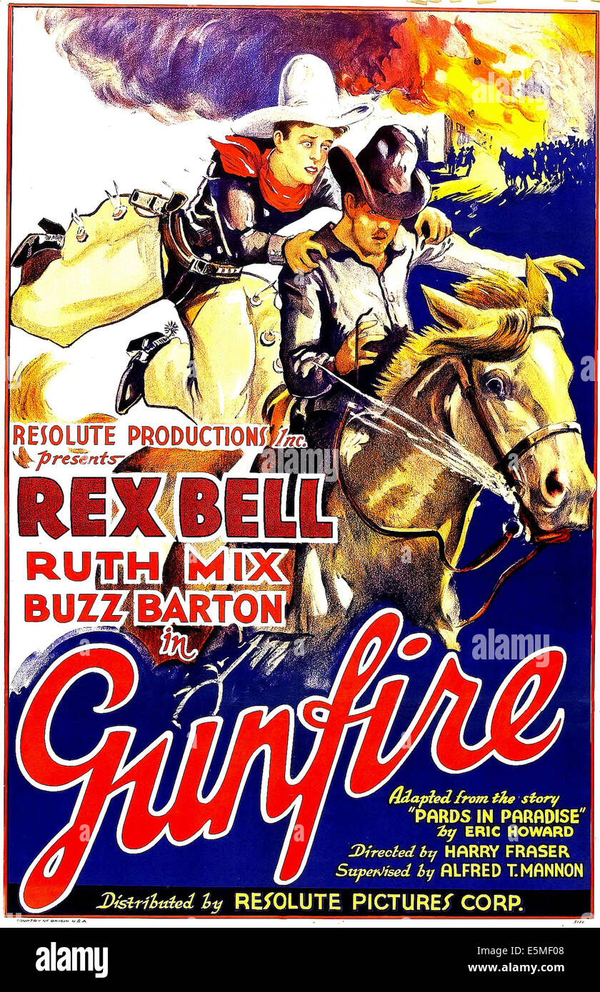 GUNFIRE, left: Rex Bell, 1935 Stock Photo - Alamy