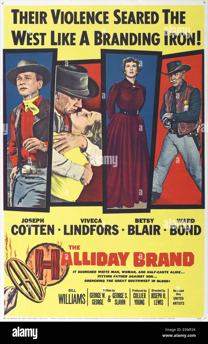 THE HALLIDAY BRAND, US poster art, from left: Joseph Cotten, Viveca ...