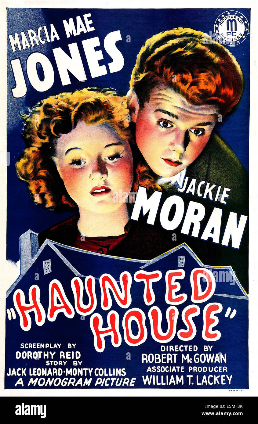 HAUNTED HOUSE, US poster, from left: Marcia Mae Jones, Jackie Moran ...