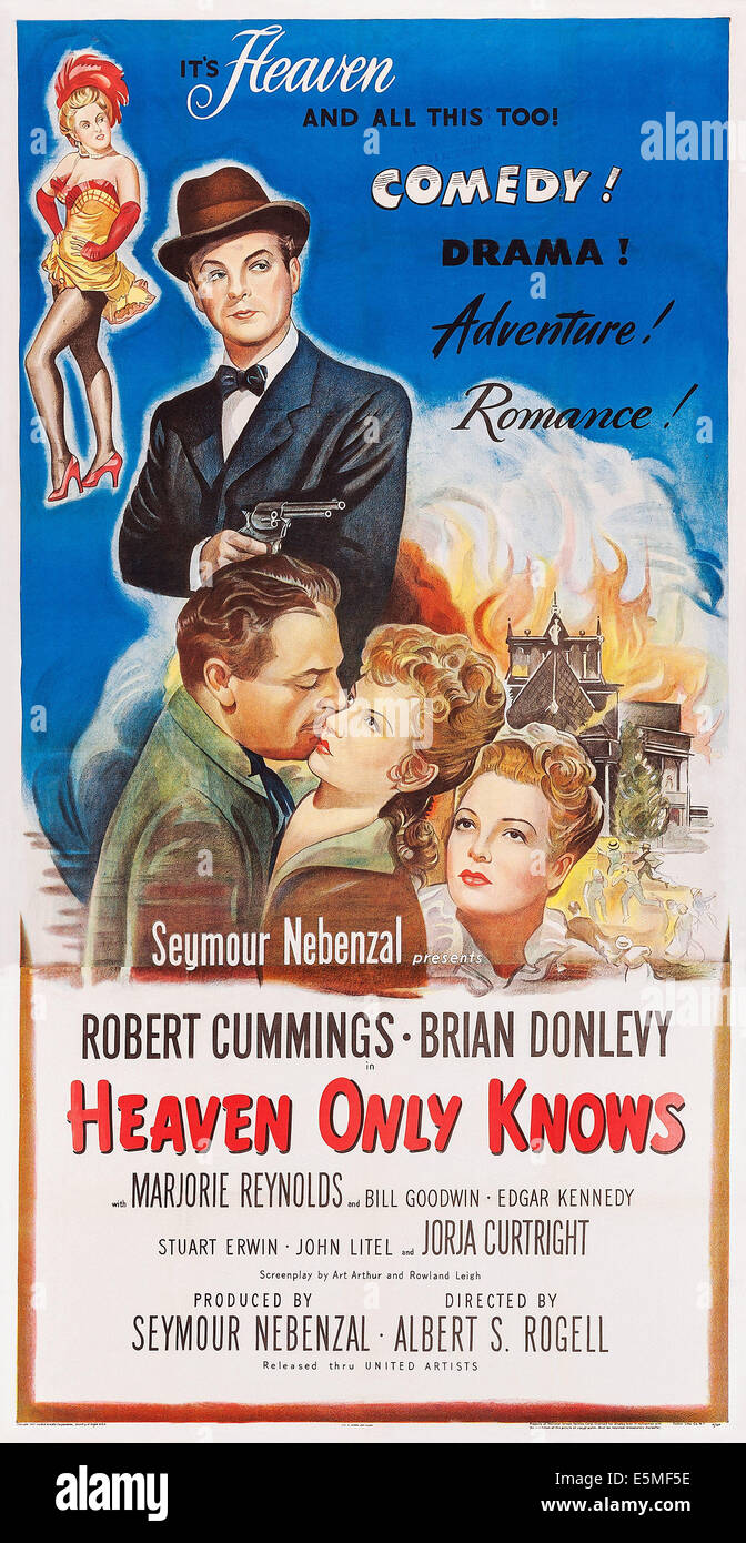 HEAVEN ONLY KNOWS, (aka MONTANA MIKE, reissue title), US poster art ...