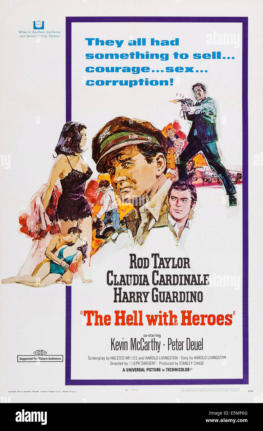 THE HELL WITH HEROES, l-r: Claudia Cardinale, Rod Taylor, Harry ...