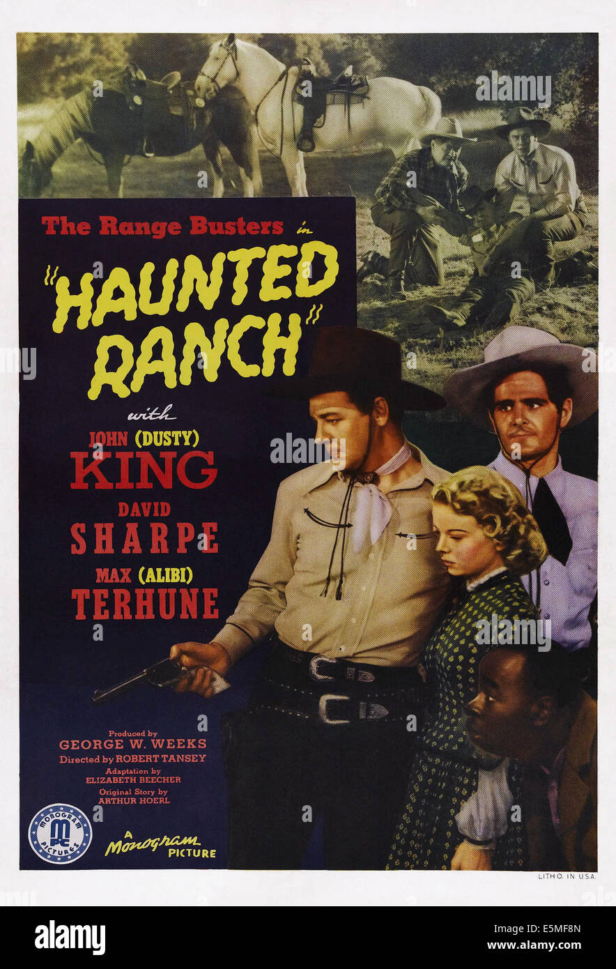 HAUNTED RANCH, US poster art, from left: John 'Dusty' King, Julie ...