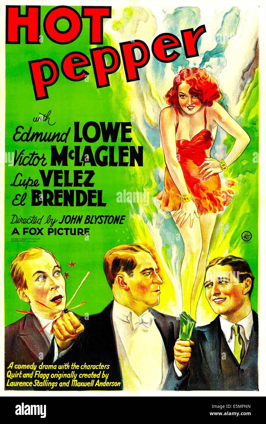 HOT PEPPER, from left: El Brendel, Victor McLaglen, Lupe Velez, Edmund ...