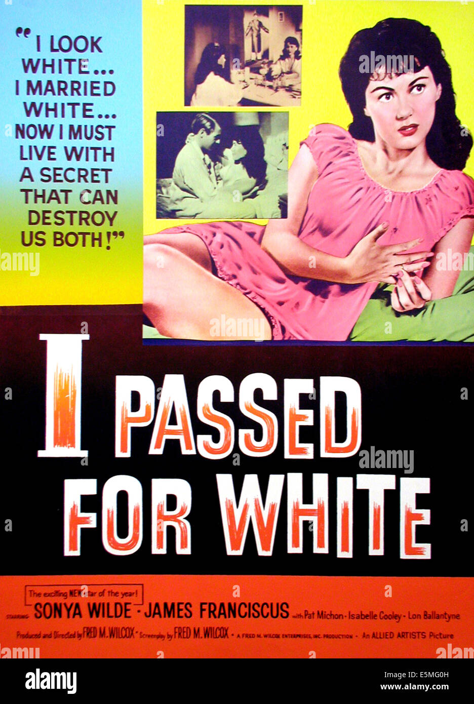 I PASSED FOR WHITE, Sonya Wilde on poster art, 1960 Stock Photo - Alamy