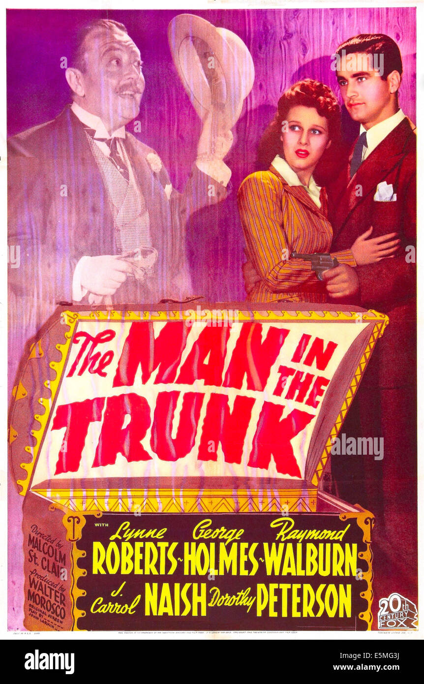 THE MAN IN THE TRUNK, US poster, from left: Raymond Walburn, Lynne ...