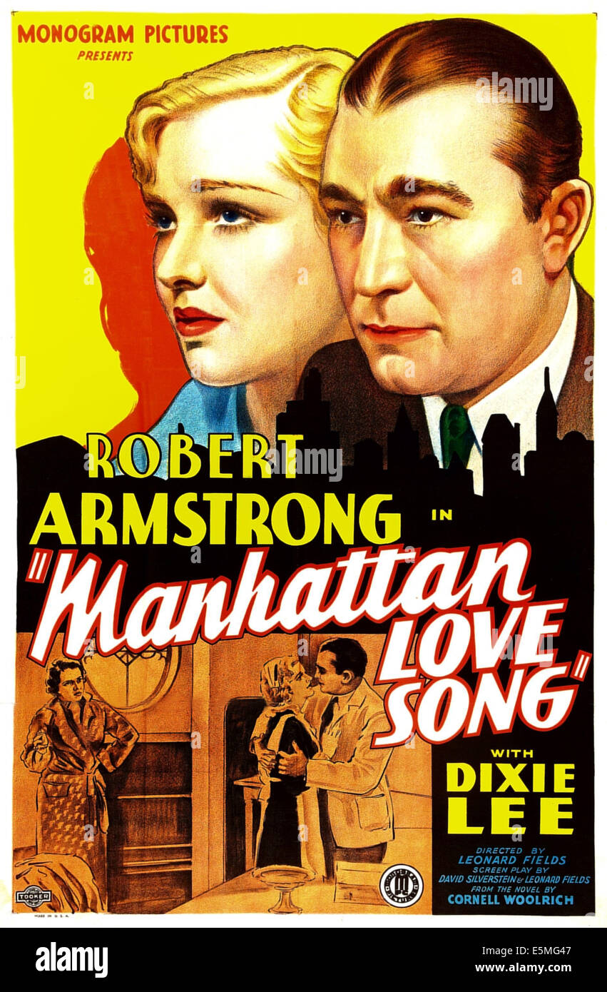 MANHATTAN LOVE SONG, US poster art, from left: Dixie Lee, Robert ...