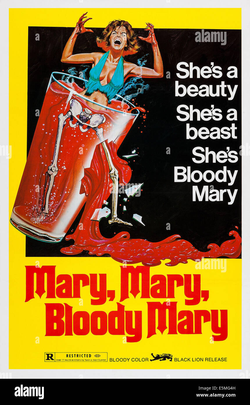 MARY, MARY, BLOODY MARY, US poster art, 1975 Stock Photo - Alamy