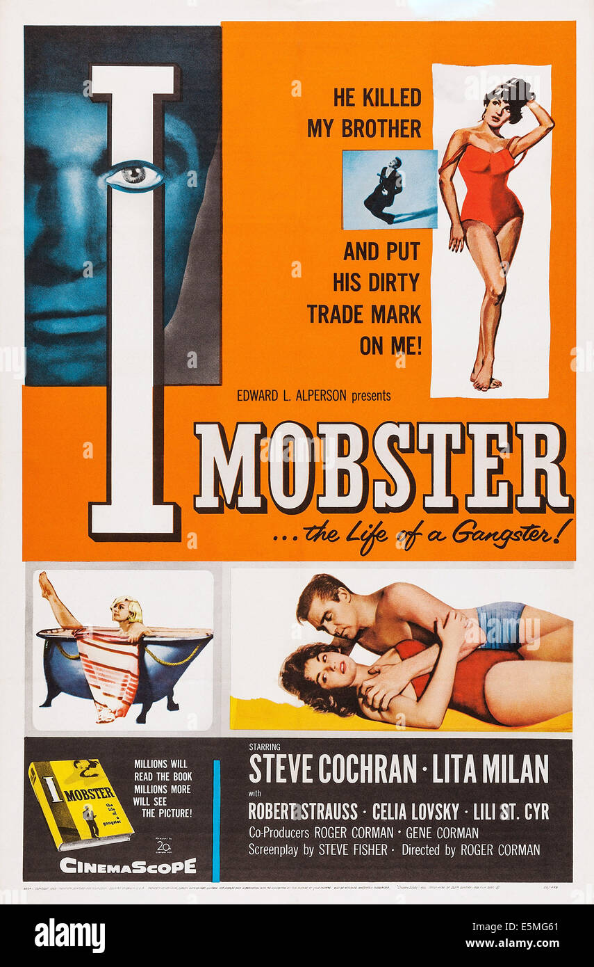 I MOBSTER, U.S. poster art, Steve Cochran, Lita Milan, 1958 Stock Photo ...