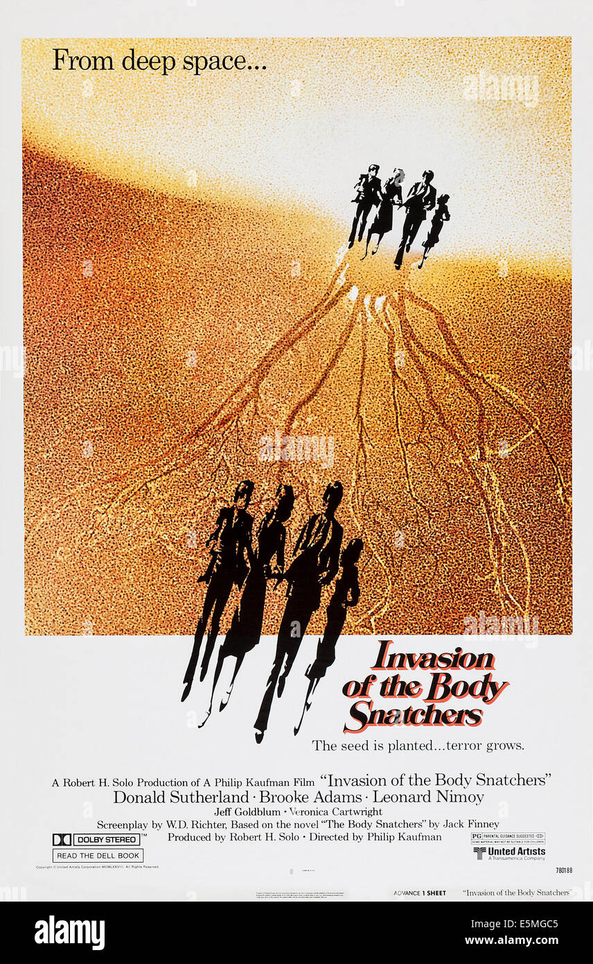 INVASION OF THE BODY SNATCHERS, poster art, 1978 Stock Photo - Alamy
