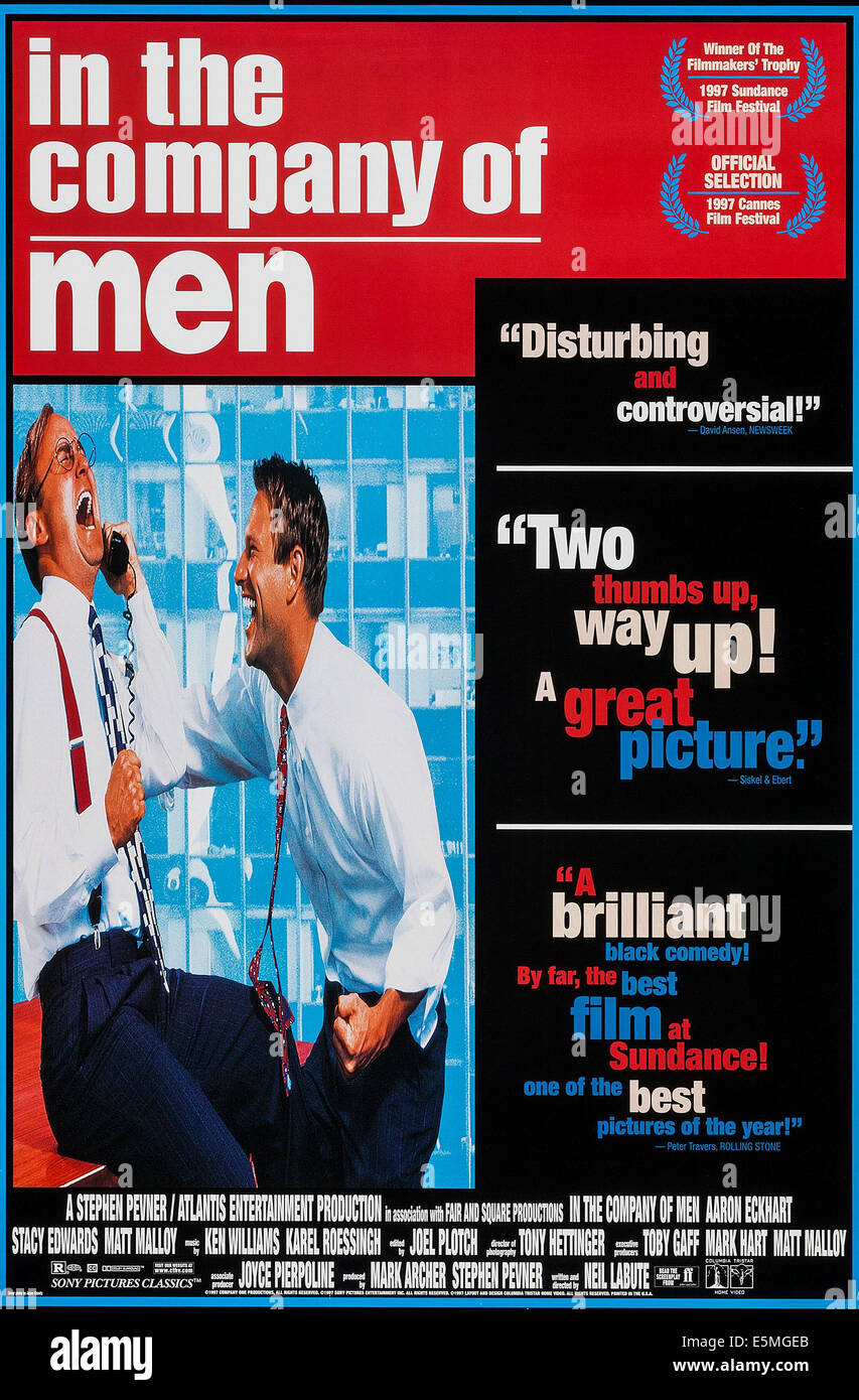 IN THE COMPANY OF MEN, US poster art, from left: Matt Malloy, Aaron ...