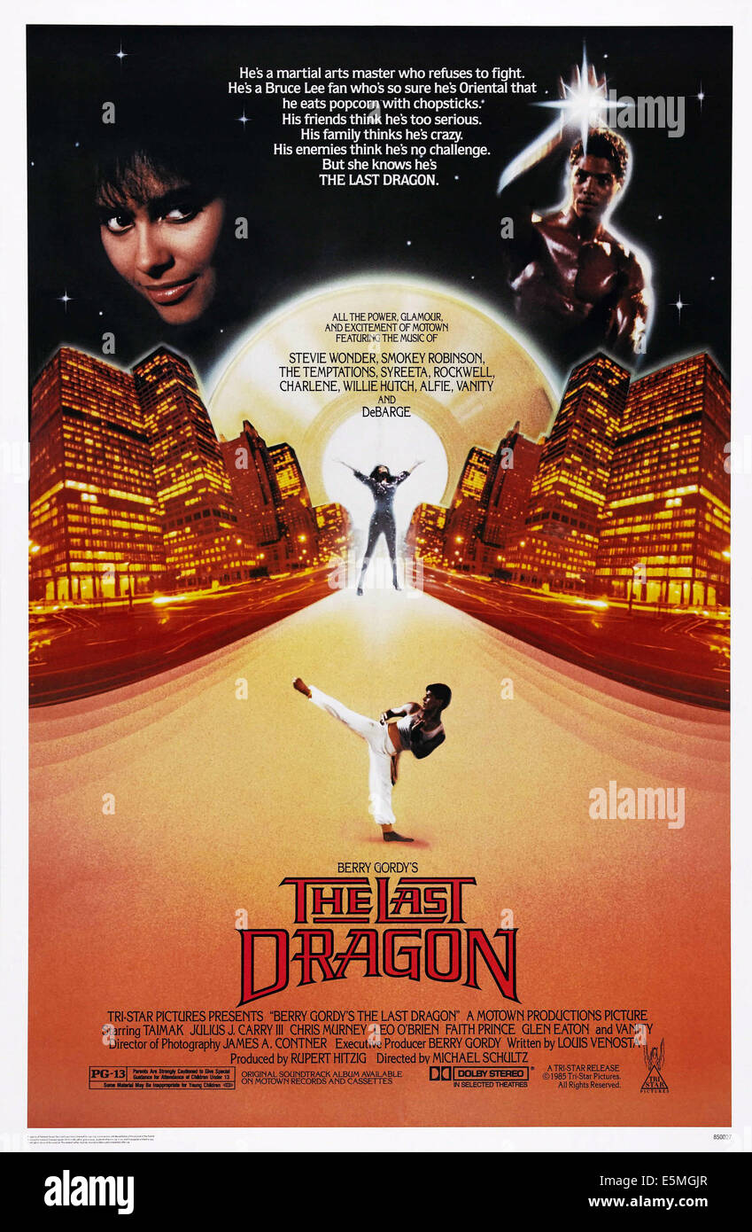 THE LAST DRAGON, US poster, top from left: Vanity, Taimak, 1985 ...