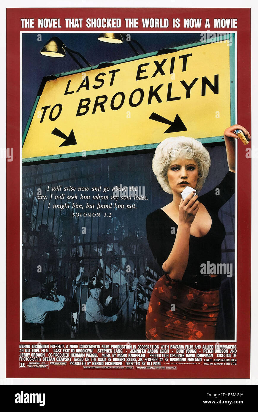 LAST EXIT TO BROOKLYN, US poster art, Jennifer Jason Leigh, 1989 ...
