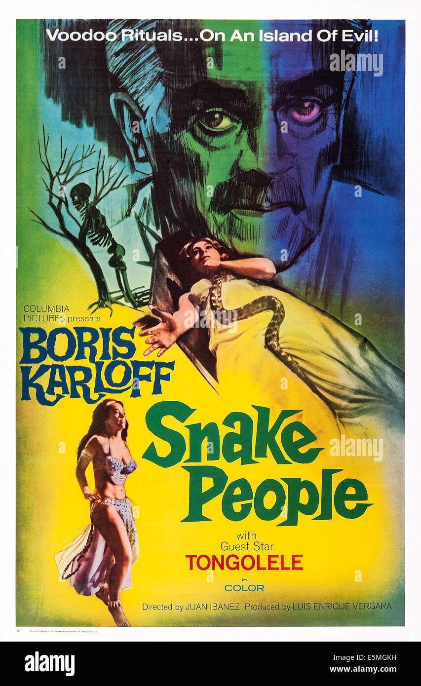 SNAKE PEOPLE, (aka ISLE OF THE SNAKE PEOPLE, aka LA MUERTE VIVIENTE ...